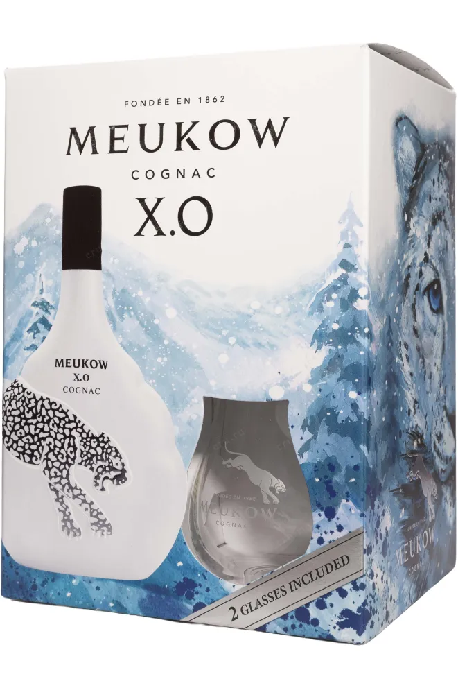 Meukow XO Ice Panter in gift box with 2 glasses 0.7 л купить коньяк ...